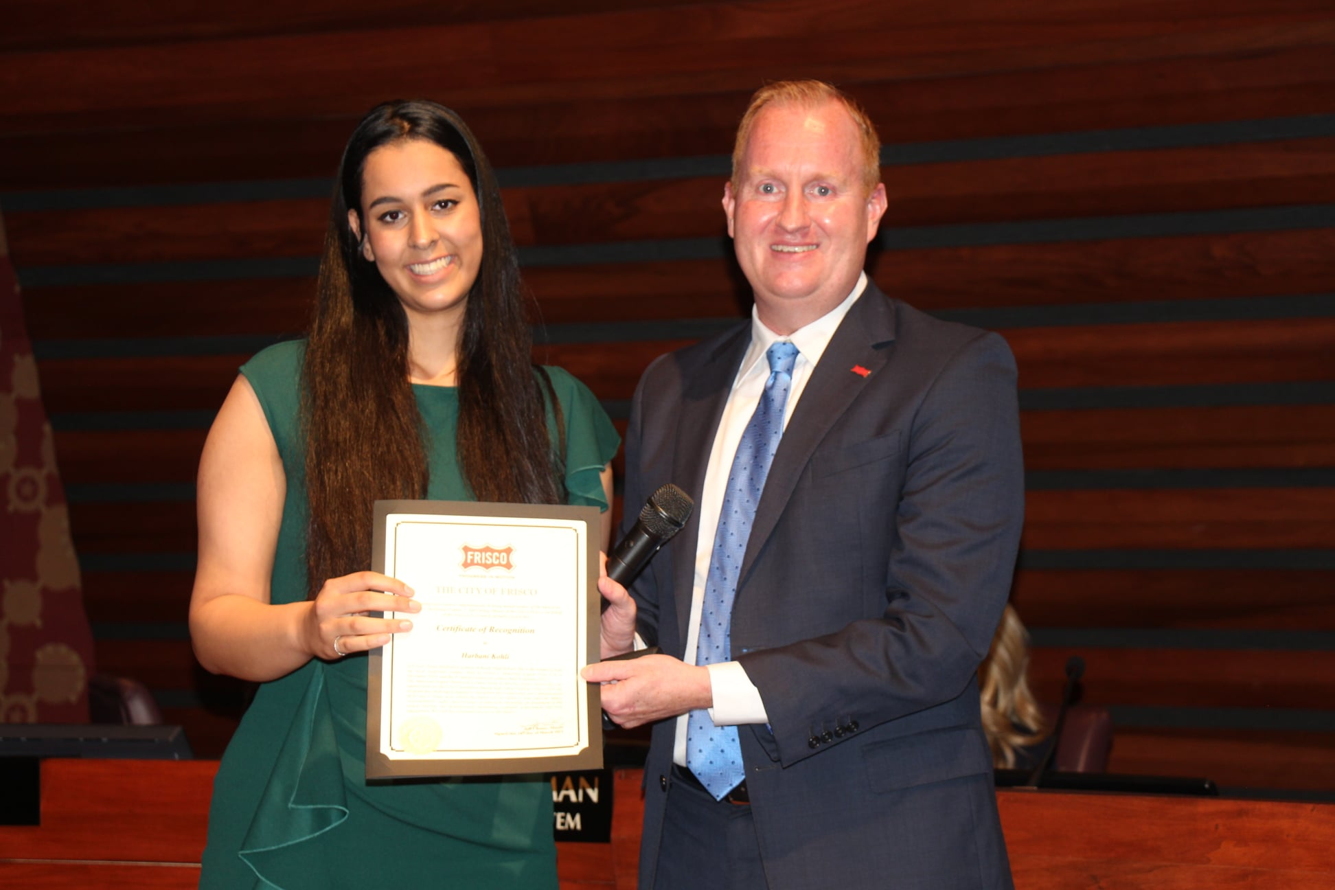 POST 178 ORATORICAL CONTEST WINNER RECOGNIZED BY FRISCO CITY COUNCIL ...